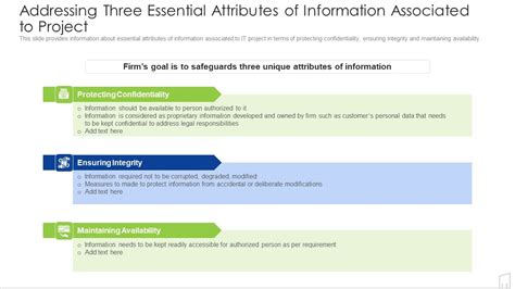 Addressing Three Essential Attributes Of Information Associated To Project