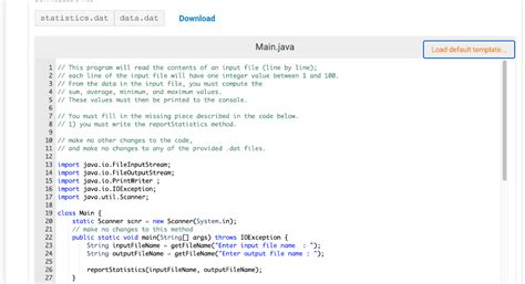 Solved 135 Statistics Print Java Individual Challenge