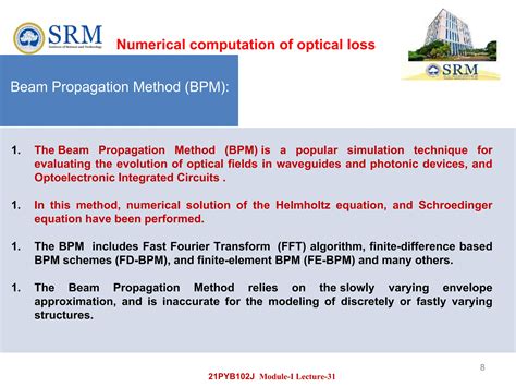 Semiconductor Physics Optical Loss Computation Ppt