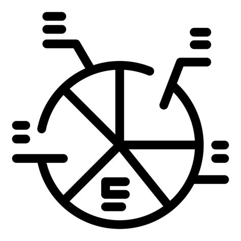 Pie Chart Representing Data Connected With Lines And Numbers 48298550 Vector Art At Vecteezy
