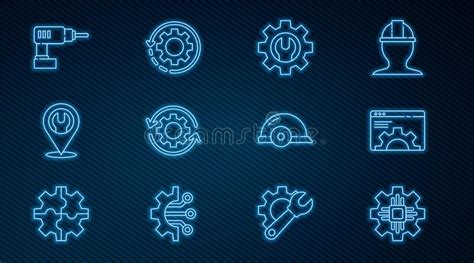 set line processor browser setting wrench spanner and gear gear