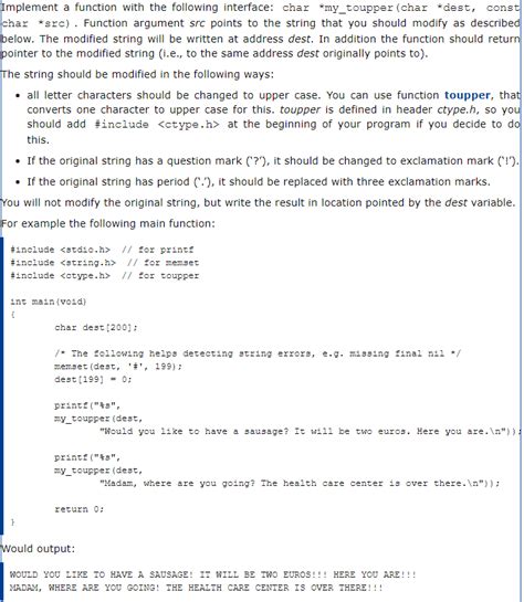 Solved Const Implement A Function With The Following
