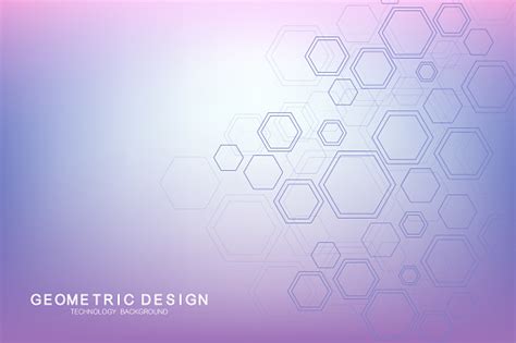 Abstract Medical Background Science And Connection Vector Concept Hexagonal Geometric Array With