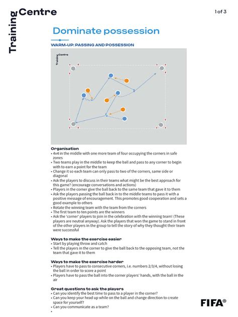Fifa Session Plan Grassroots 108 Pdf Sports