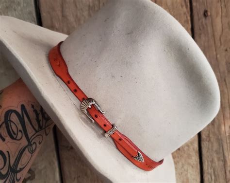Custom Hat Band Personalized Hatband Tooled Leather Hat Band Western