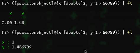 `format Table` Of A ` Pscustomobject ` Containing Decimal Number