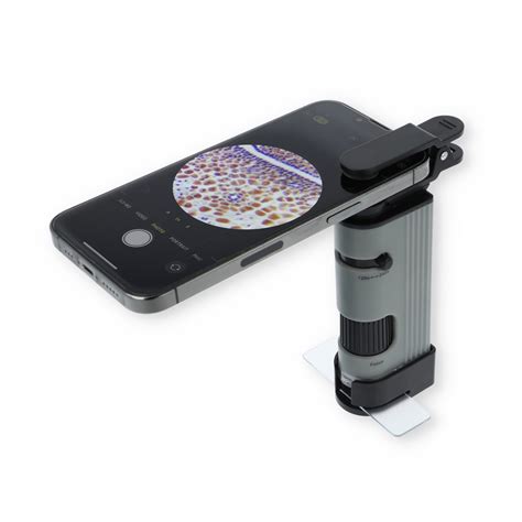 Micropic™ 120x 240x Magnification High Resolution Pocket Microscope With Smartphone Adapter Clip