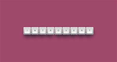 3d Illustration Of Introvert Word On White Keyboard Buttons With Shadow On Pink Backdrop Stock