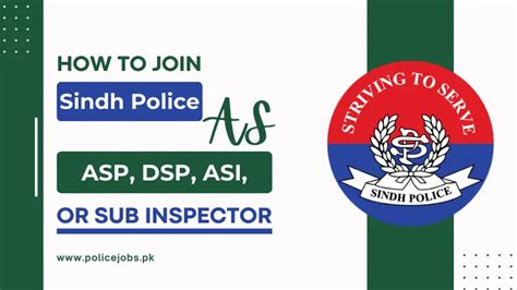 How To Join Sindh Police As Asp Dsp Asi Or Sub Inspector