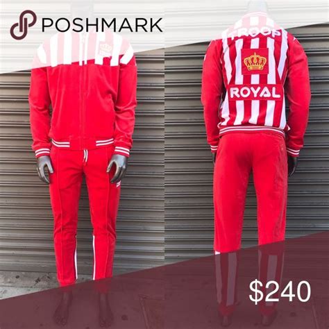 Mens Troop Red Velour Tracksuit Tracksuit Velour Tracksuit Velour