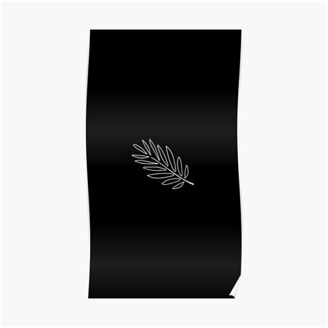 White Leaf Poster By Sparkdesigns007 Redbubble