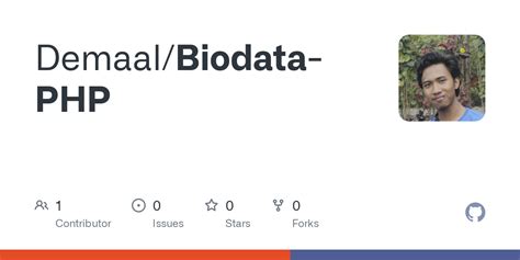 Github Demaalbiodata Php