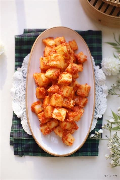 깍두기담그는법 무김치 담기 양념 여름 설렁탕 깍두기 담그기 사과 깍두기 만들기 네이버 블로그