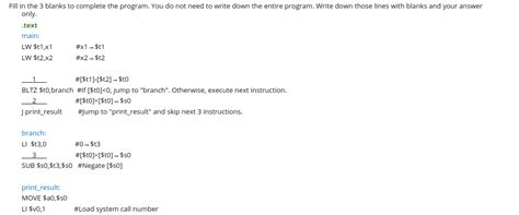 Solved Fill In The 3 Blanks To Complete The Program You Do