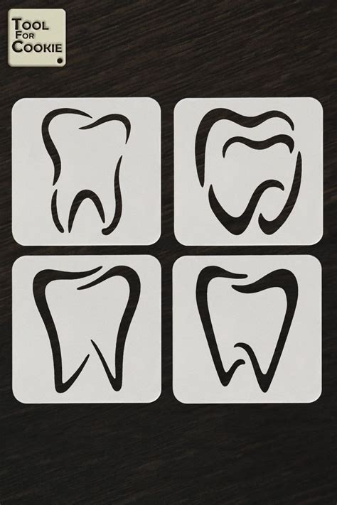Tooth Shaped Stencil Dentist Stencil Etsy Stencils Cookie