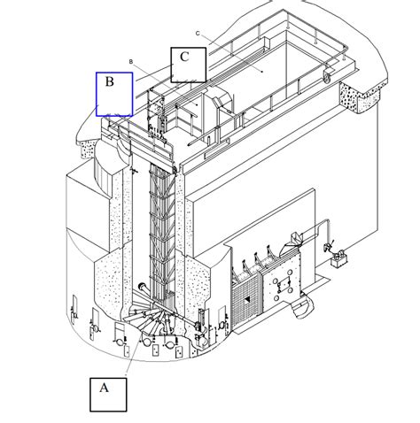 general view of the reactor pool structures obtained from [10