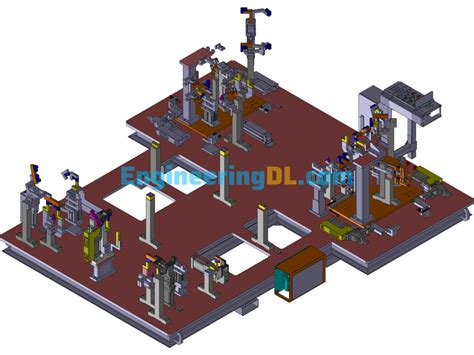 Auto Welding Fixture Floor Positioning Fixture Catia 3d Exported