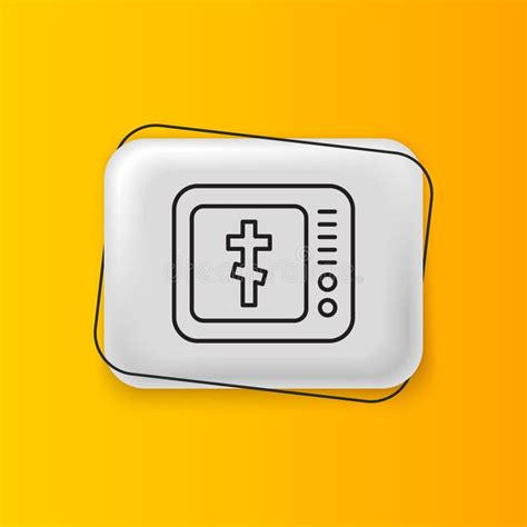 Black Online Church Pastor Preaching Video Streaming Icon Isolated On