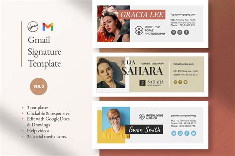 Clickable Gmail Signature Template Graphic By Designbyilman Creative Fabrica