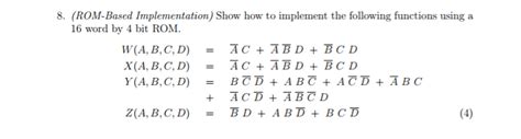 Solved Show How To Implement The Following Functions Using A