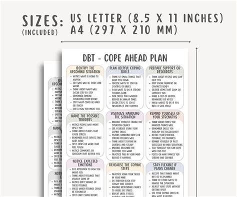 Dbt Cope Ahead Plan Cheatsheet Crisis Planning Worksheet Emotion