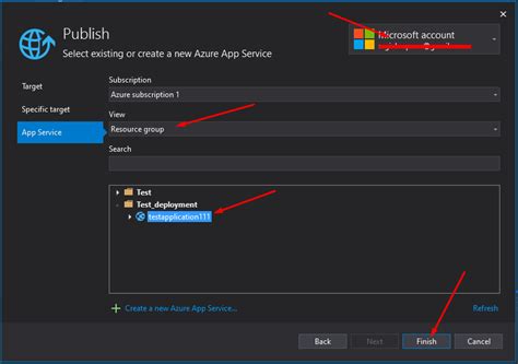 how to publish asp net core 3 0 in azure app service