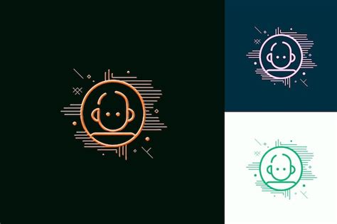 Profile Icon With A Small User Outline And A Few Lines Aroun Abstract Minimalist Icon Designs