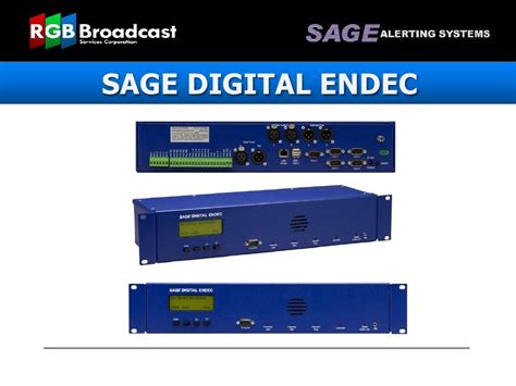 Sage Digital Endec Sage Alerting Systems