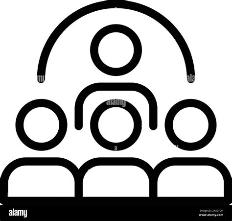 Debate Class Icon Outline Vector Speech Public Student Seminar Stock