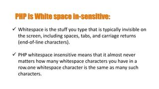 PHP Syntax Comments PPT
