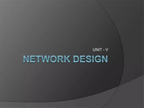 Network Design PPTX