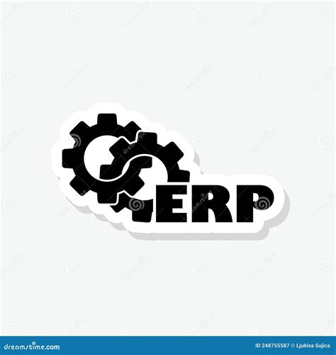 Erp Working Processing Glyph Icon Sticker Sign For Mobile Concept And