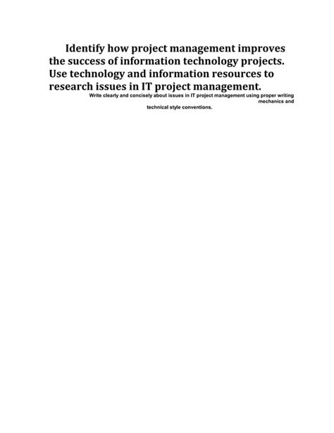 Strayer Cis 517 Week 2 Assignment 1 The Role Of Project Managers Pdf Free Download