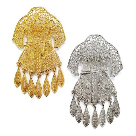 Jual Bros Kebaya Kutubaru Motif Baju Aksesoris Kebaya Penganten Bros Susun Murah Grosir Shopee