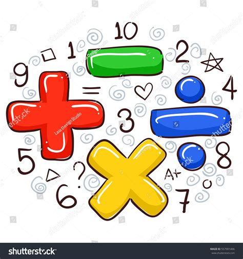 Vector Illustration Of Math Symbols And Numbers Ad Ad