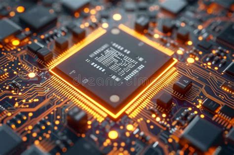 Intricate 3d Microprocessor With Ai Circuit Lines Cutting Edge