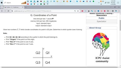 Codeforces Sheet1 Problem Q Solving Coordinates Of A Point Sheet 1