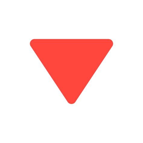 Red Triangle Pointed Down Emoji Meaning Usage