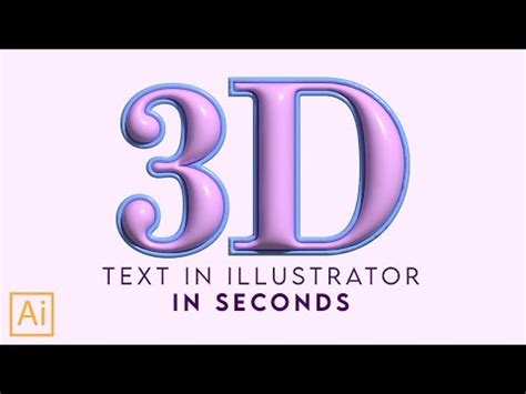 Illustrator Tutorial Realistic D Text In Adobe Illustrator YouTube
