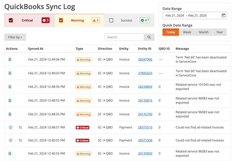 Quickbooks Online Sync Logs Servicecore