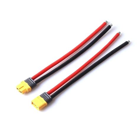 1set Amass Xt60 Connector Male And Female Plug With 10cm 12awg Silicone Wire Xt60h For Rc Airplane