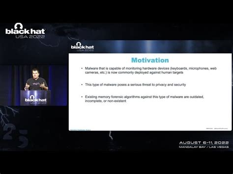 black hat talk new memory forensics techniques to defeat device
