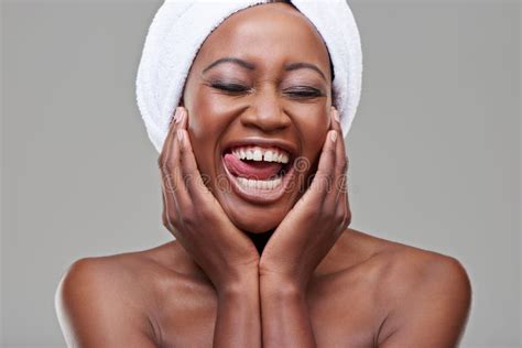 Hands Silly Or Tongue Out Of Black Woman For Beauty Skin Care Or