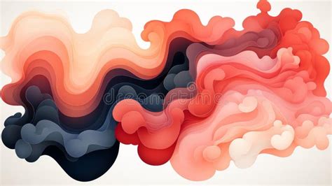 Unique Abstract Ink Blot Design Featuring Flat Textures Organic Shapes And Fluid Movements In