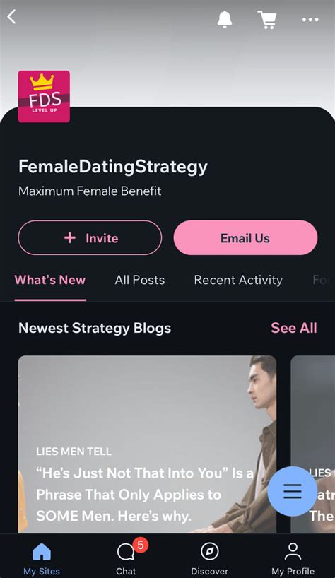 NEW Dark Mode On Wix App FemaleDatingStrategy