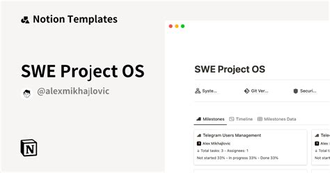 SWE Project OS Template Notion Marketplace