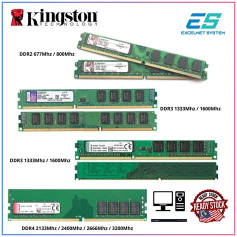 Kingston DDR2 DDR3 Desktop Ram Used Shopee Malaysia