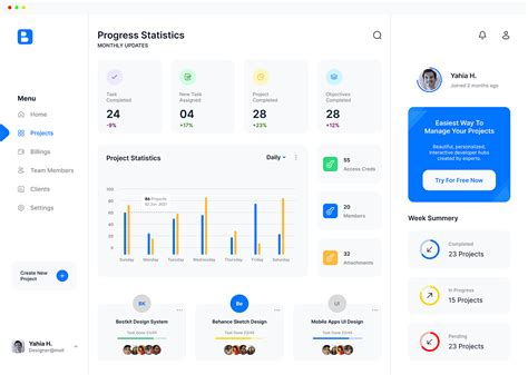 Project Management Dashboard UI Behance