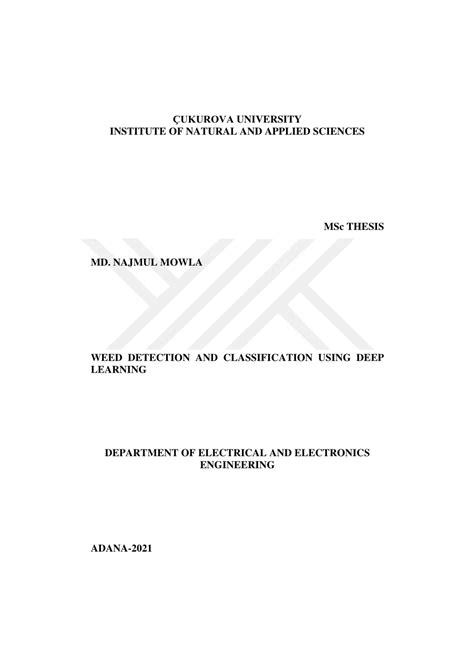 pdf weed detection and classification using deep learning