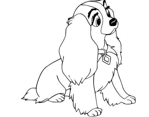 Kolorowanka Narysuj Lady Cocker Spaniel Pobierz Wydrukuj Lub